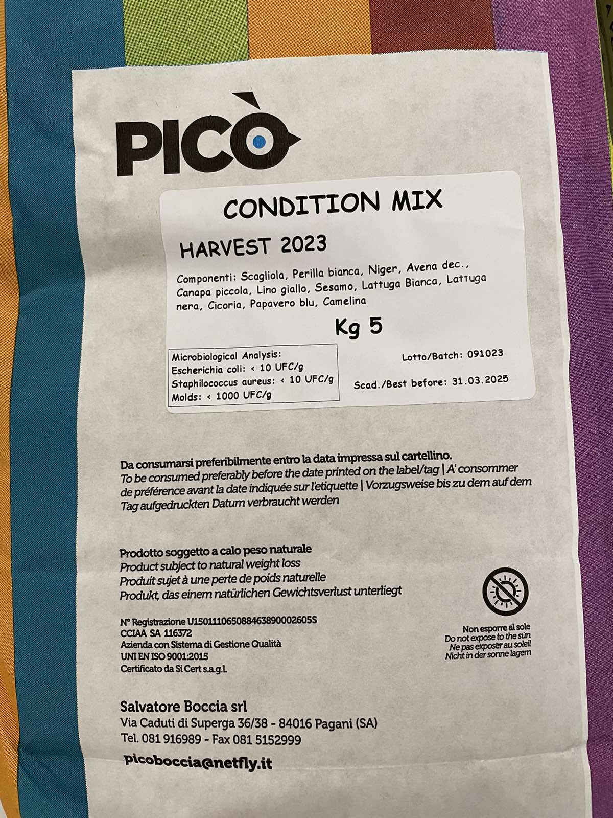 Pico - Condition Mix – Συμπλήρωμα για Καναρίνια Ποζιτούρας & Χρώματος 5kg